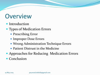 Medication Error | PPTX | Pharmaceutical Industry | Industries
