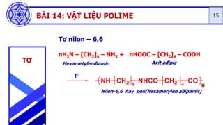 Bài Giảng Điện Tử - Bài 14: Vật liệu Polime - Võ Hữu Cảnh | PPTX