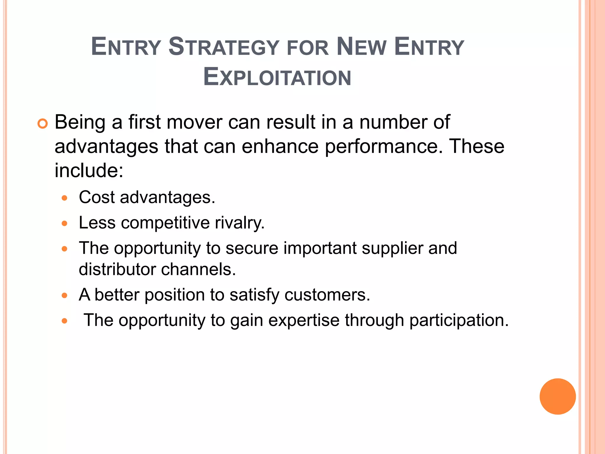 Entry Strategy for New Entry Exploitation | PPTX