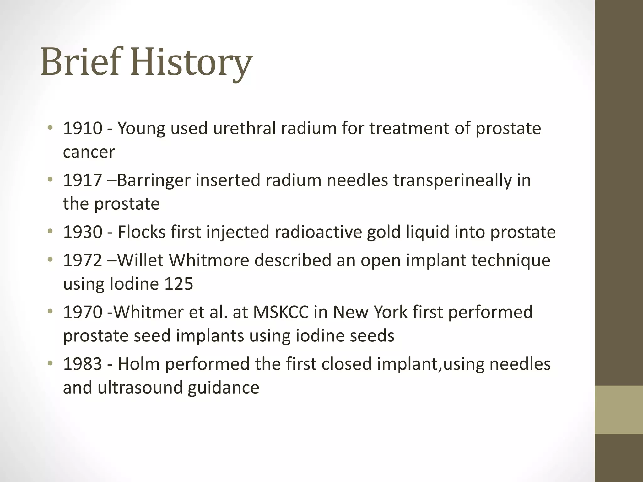 Prostate Cancer Brachytherapy | PPTX
