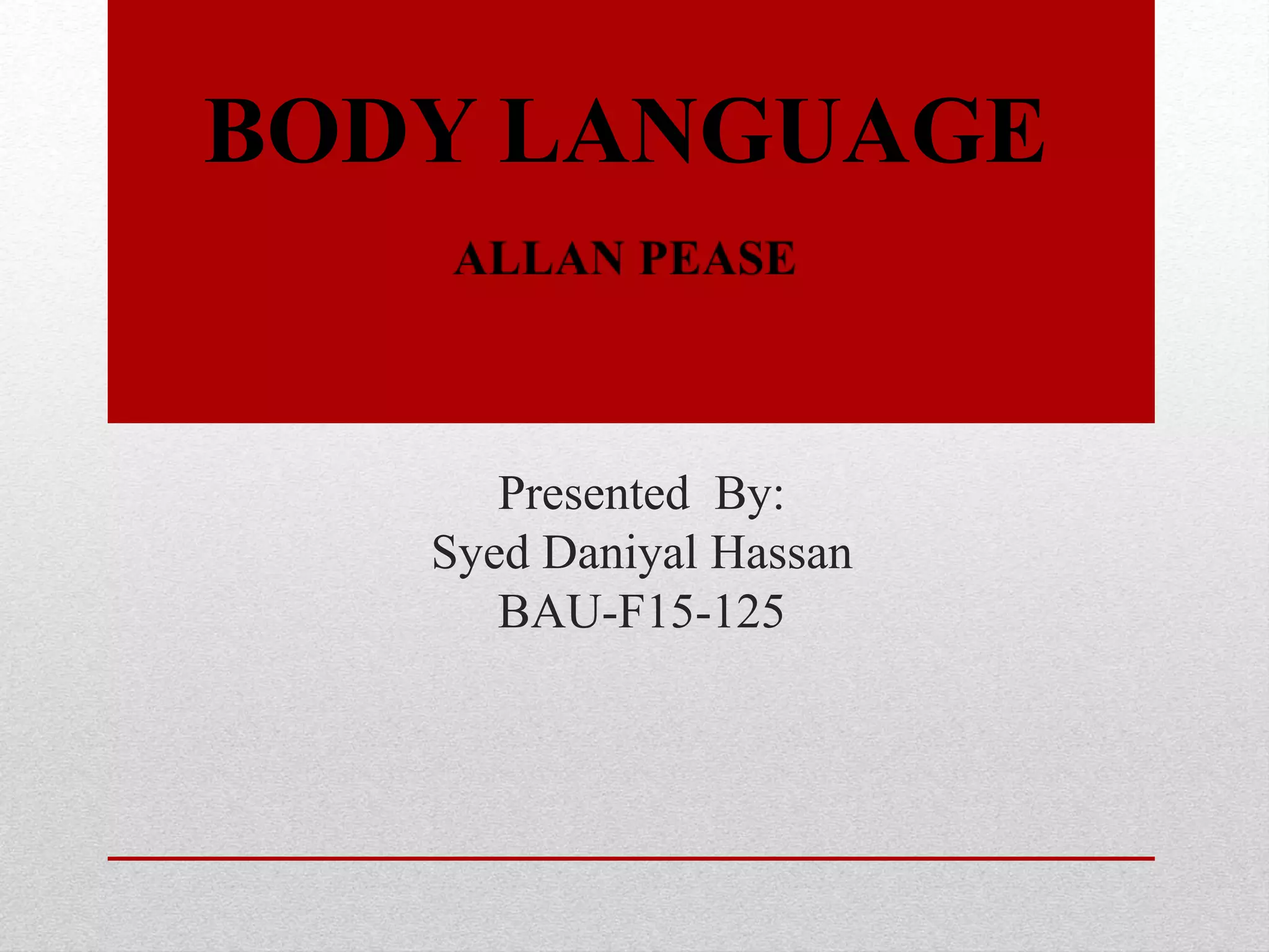 Body Language | PPT