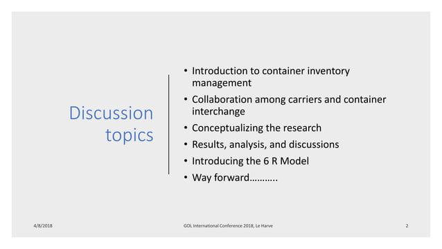 container interchange the 6R Model Approach | PPT