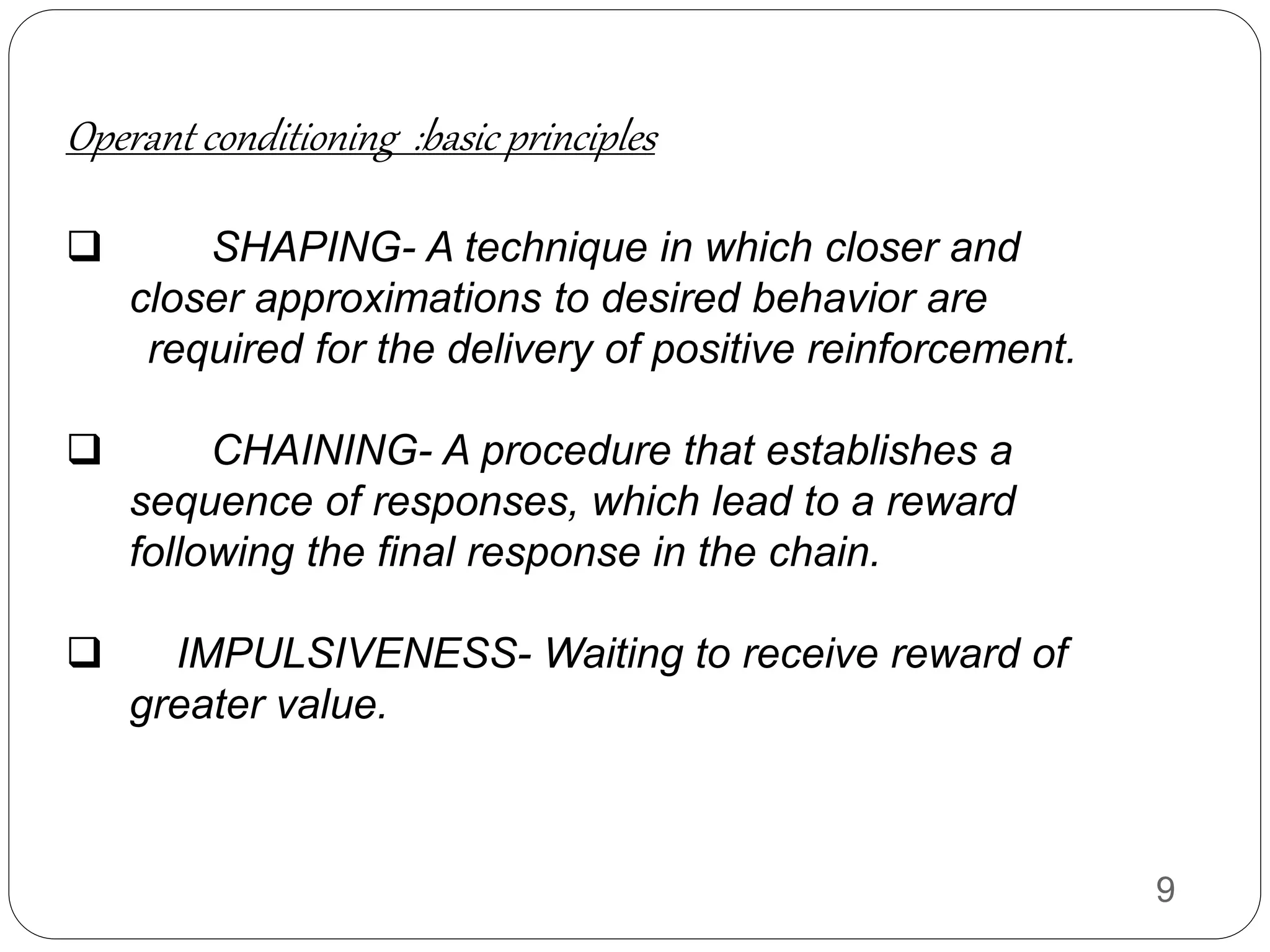 OPERANT CONDITIONING | PPTX