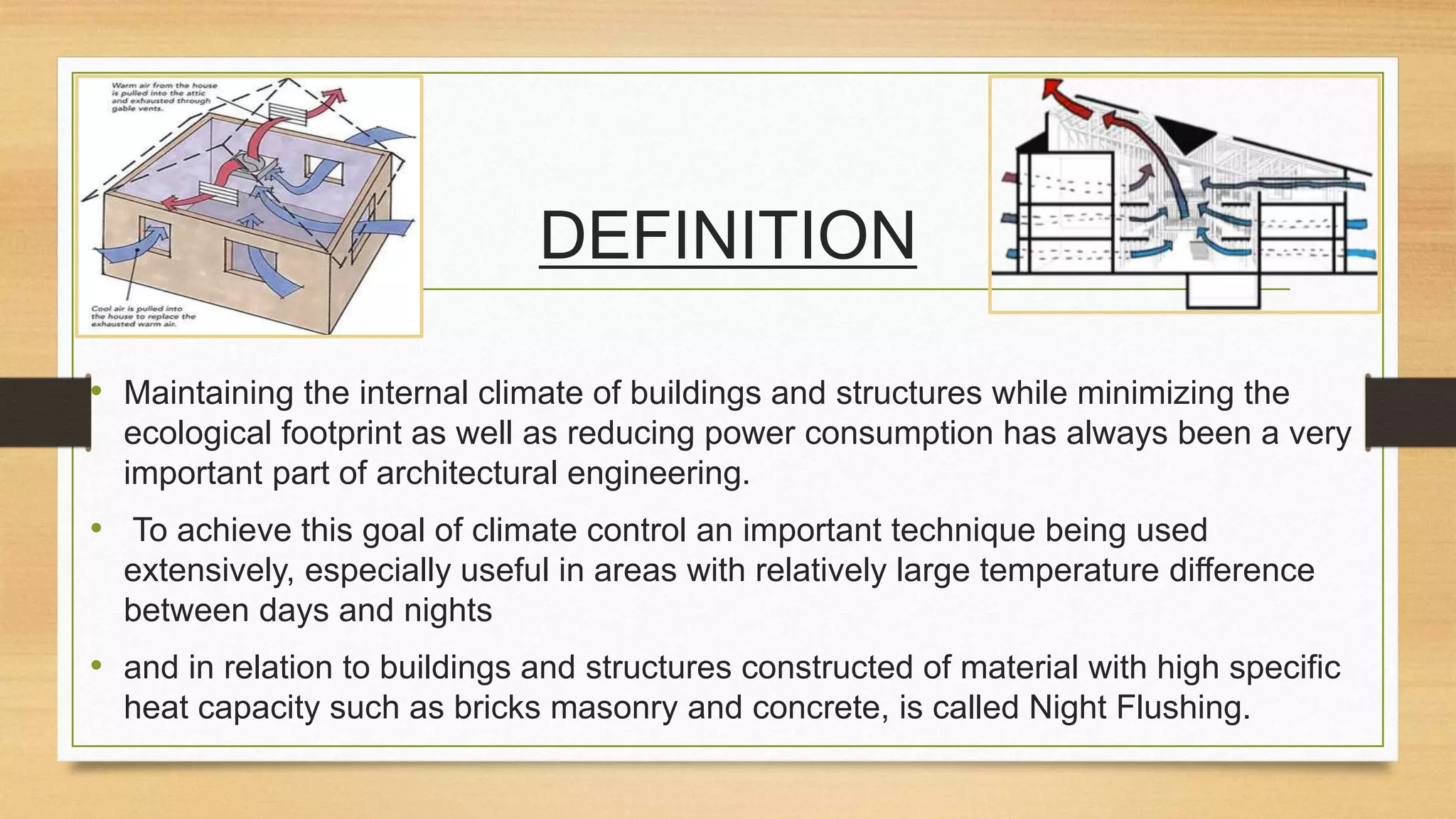 night flushing passive cooling technique | PPTX