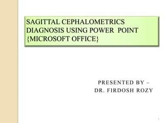 MICROSOFT CEPHALOMETRIC ANALYSIS | PPT