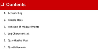 Acoustic Logging | PPTX