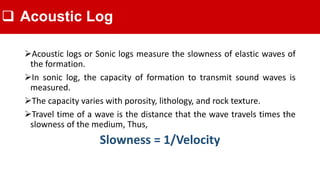 Acoustic Logging | PPTX