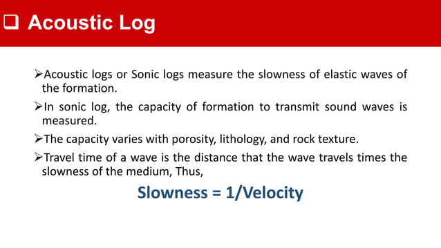 Acoustic Logging | PPTX