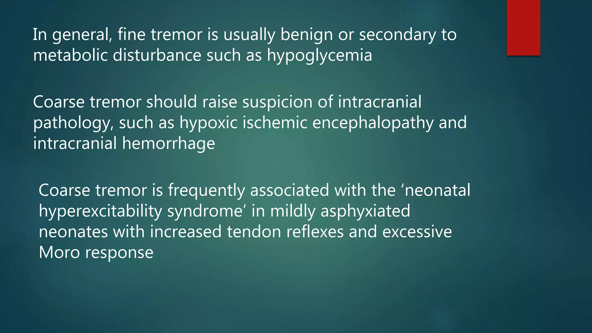 Benign abnormal movements in neonate | PPTX