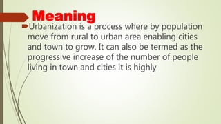 increasing urbanization housing heath and sanitation | PPTX