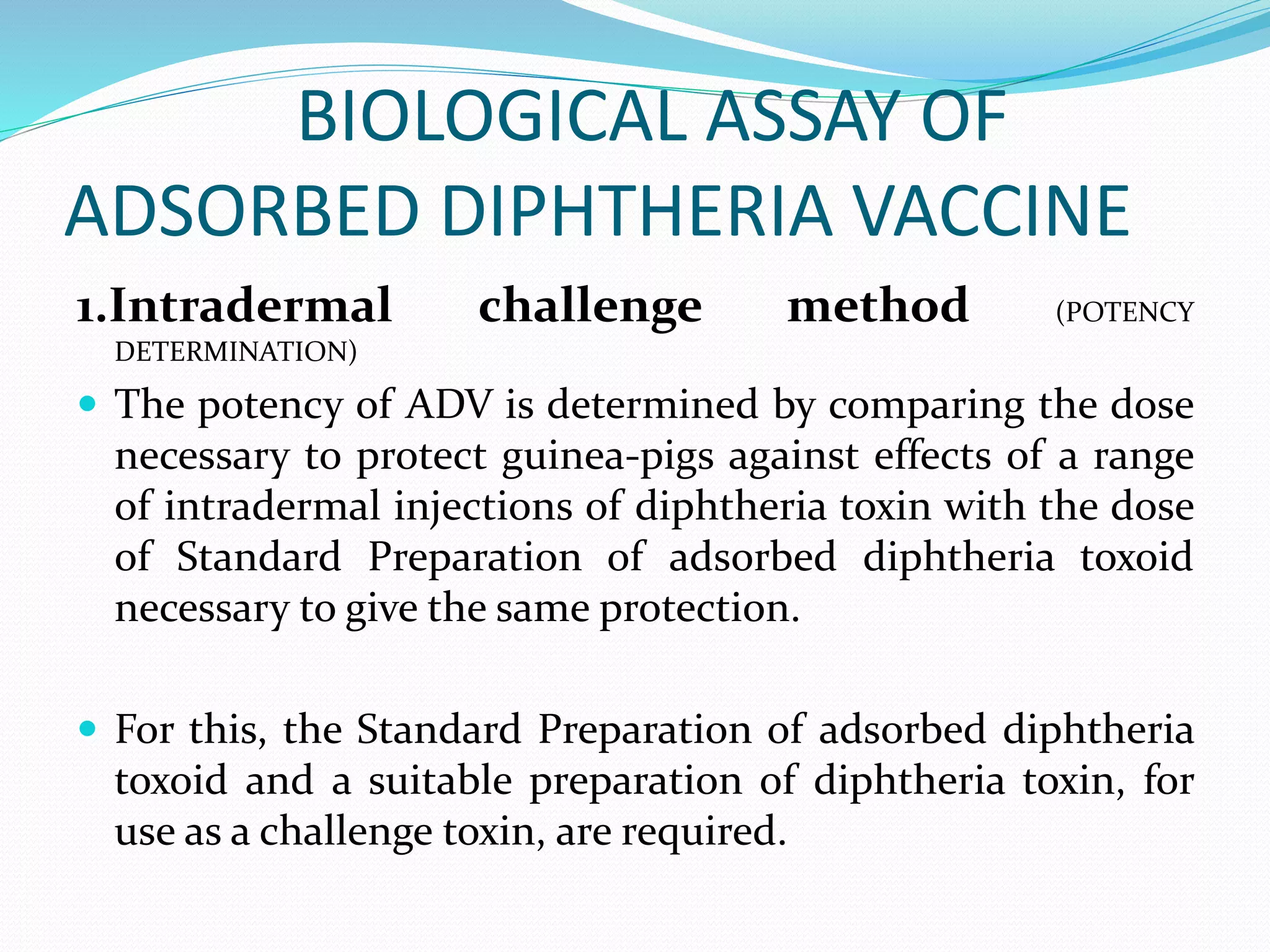 Biological test and assay of Absorbed Diphtheria vaccine | PPTX