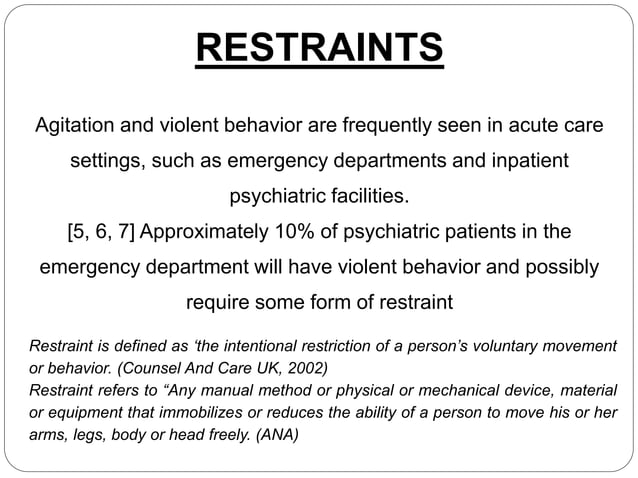 Presentation1.pptx restraints | PPTX | First Aid | Injuries