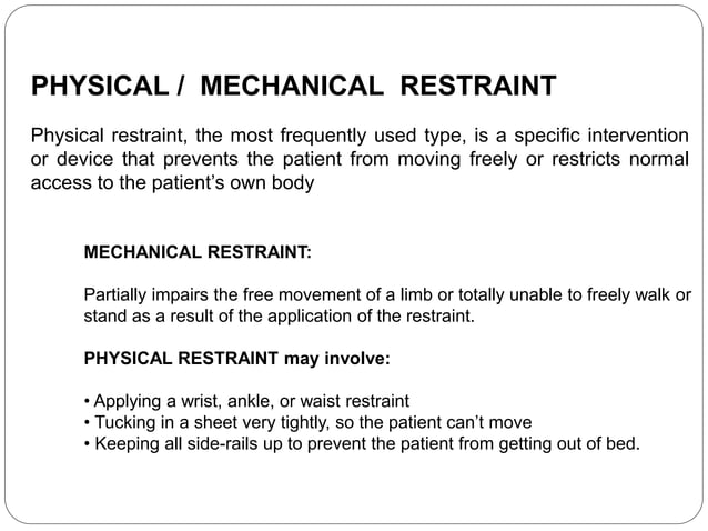 Presentation1.pptx restraints | PPTX | First Aid | Injuries