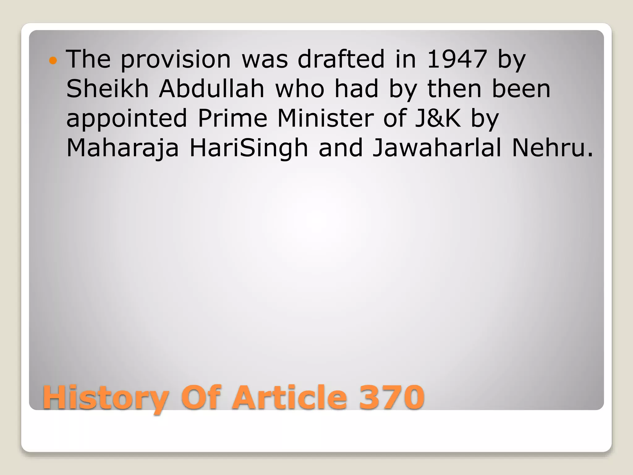 Article 370 and Article 35A , Everything and Detailed PPT. #KashmirMeinTiranga | PPTX
