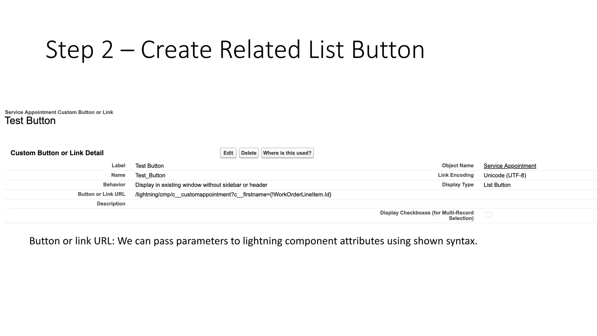 Using Aura Component With Custom List Button Ppt