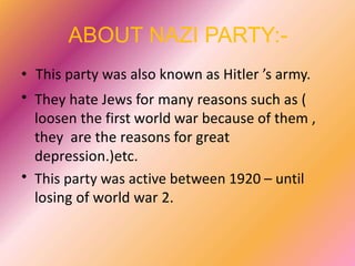 Rise to Nazism of Hitler | PPTX