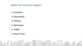 Furniture Layout and arrangement, BECM17, KUET | PPTX