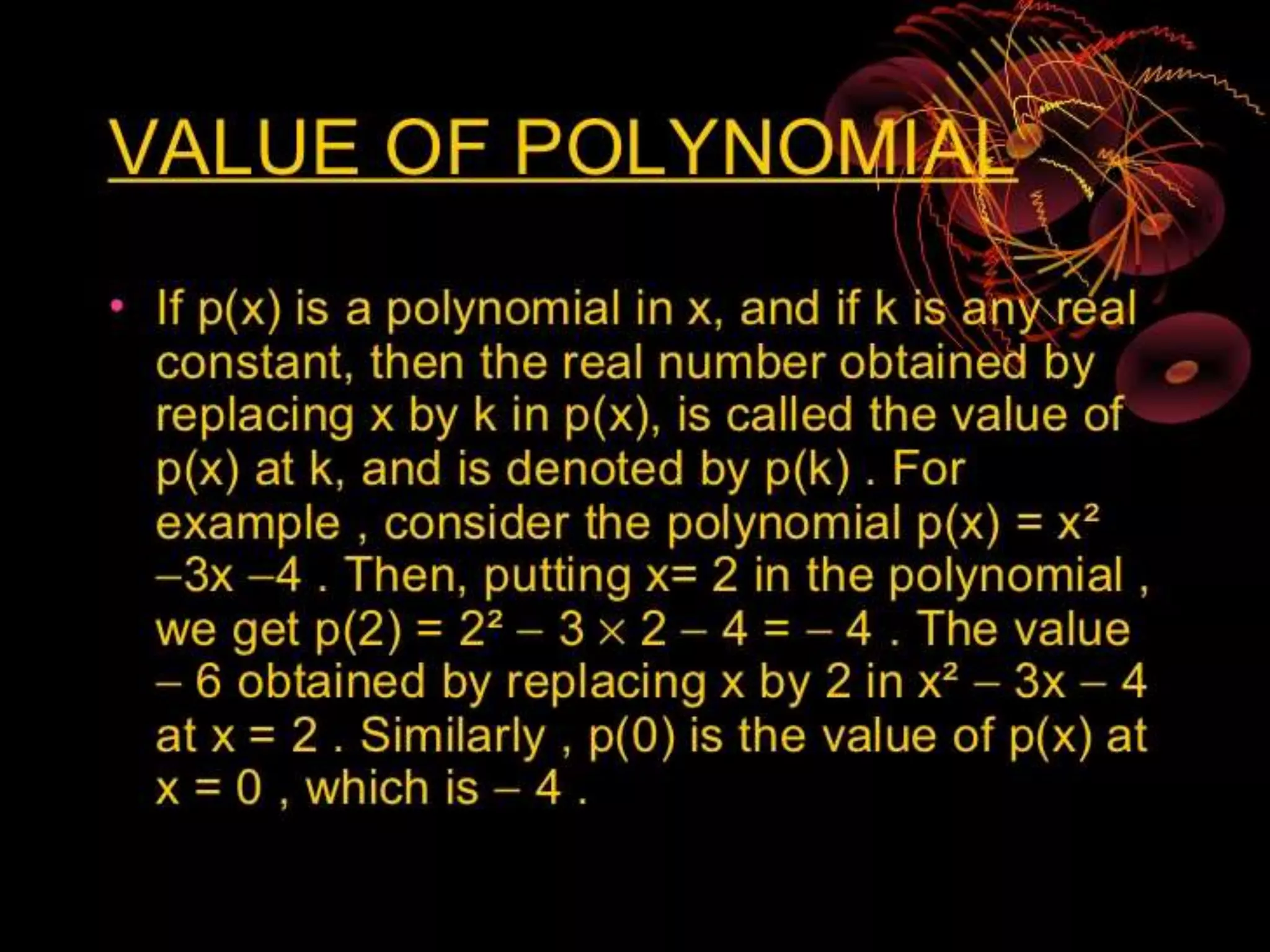Presentation of Polynomial | PPTX