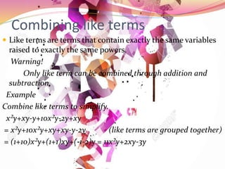 Presentation of Polynomial | PPTX