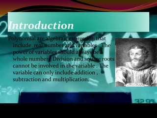 Presentation of Polynomial | PPTX
