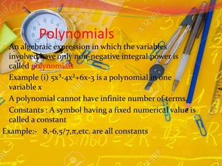 Presentation of Polynomial | PPTX