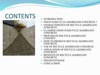 recycled aggregate concrete | PPTX