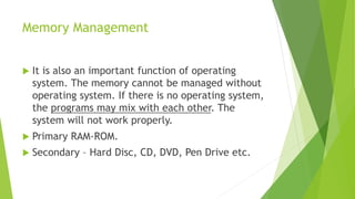 Function of Operating system | PPTX