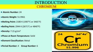 Effect of Chromium Toxicity on Plants and Remediation of Chromium ...
