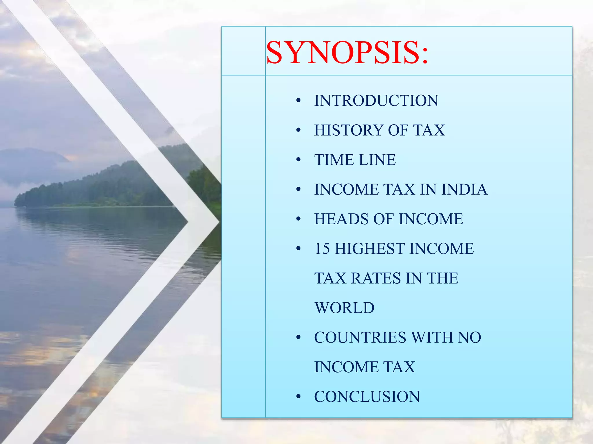 INCOME TAX RATES OF DIFFERENT COUNTRIES | PPTX