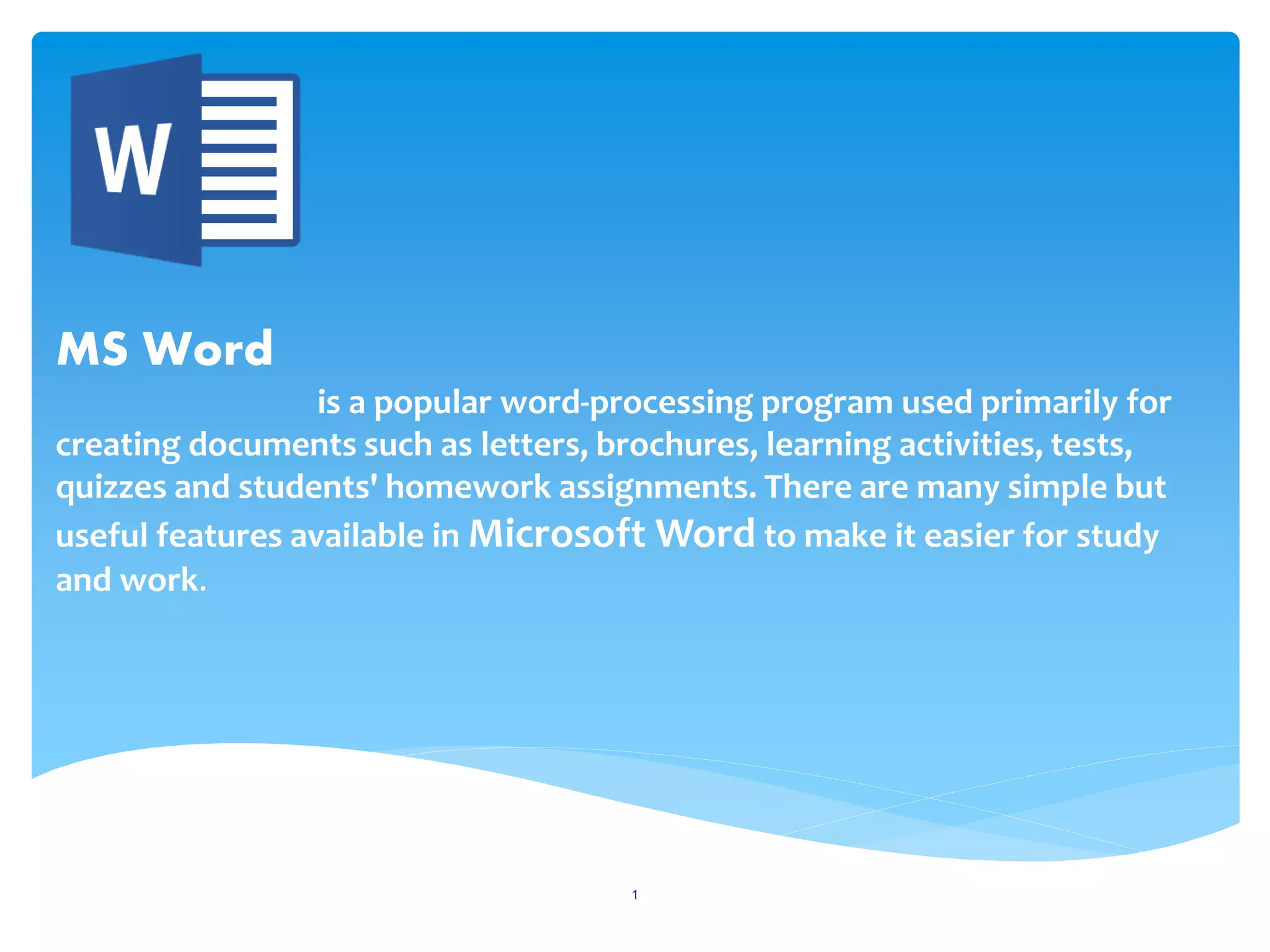 MS word | PPT