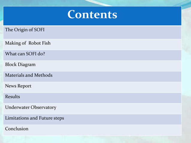 SOFI "The Soft Robotic Fish" | PPTX | Scuba Diving | Extreme Sports