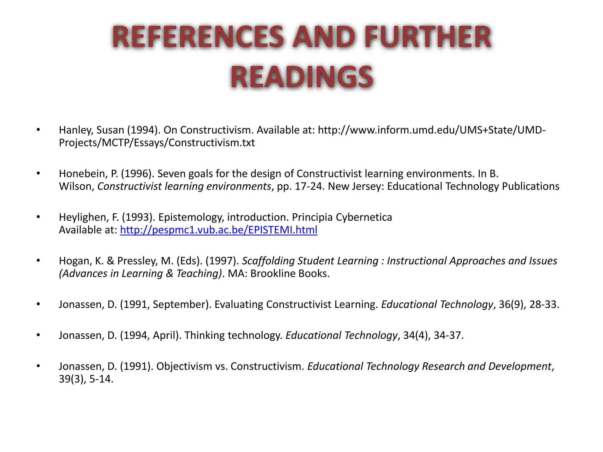 Constructivism in Education | PPTX