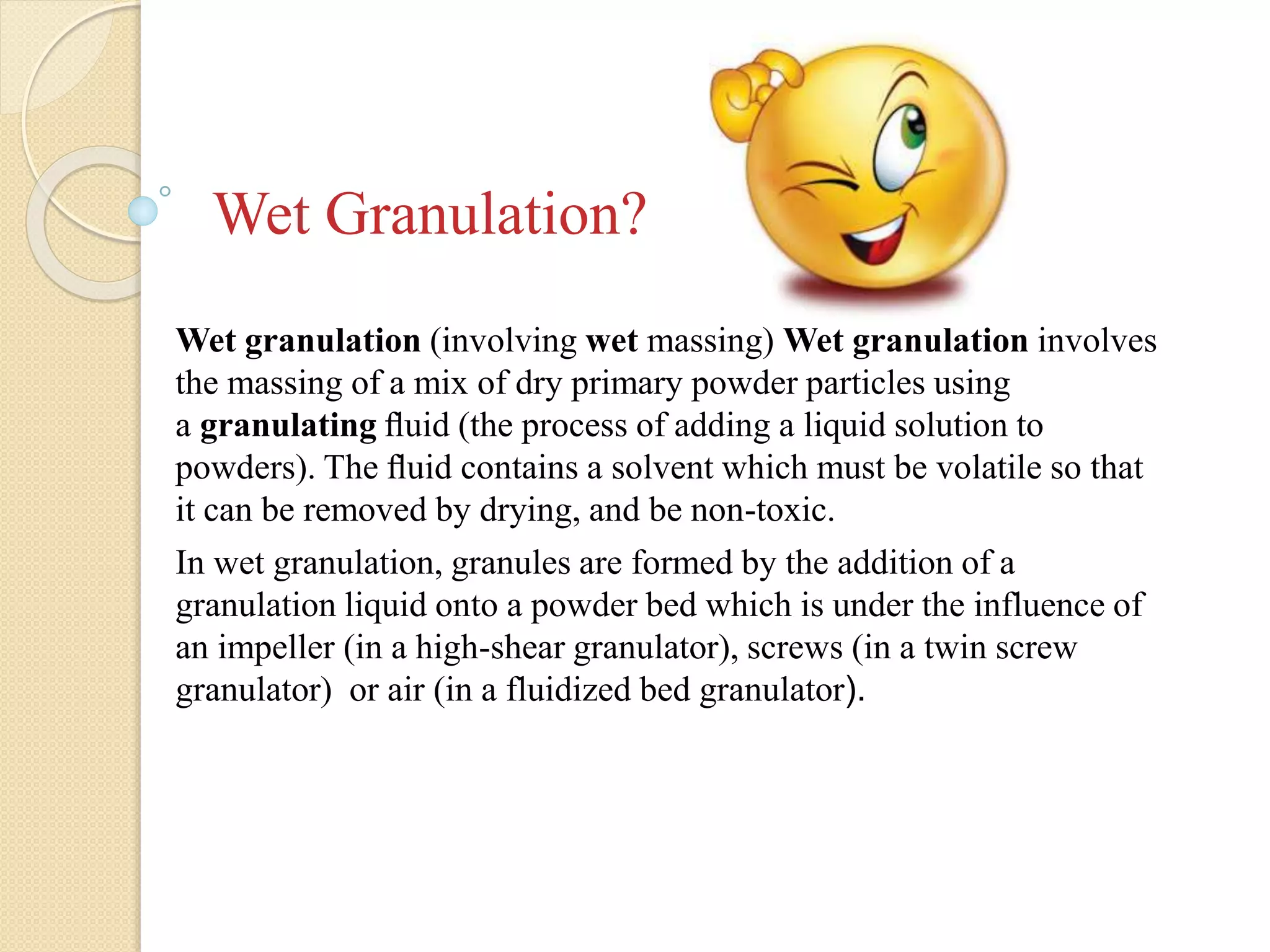 Wet Granulation Equipment | PPTX