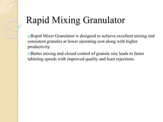 Wet Granulation Equipment | PPTX