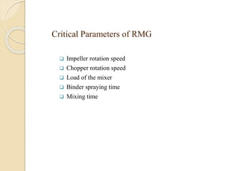 Wet Granulation Equipment | PPTX