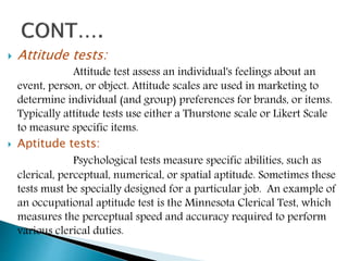 Psychological Tests | PPTX
