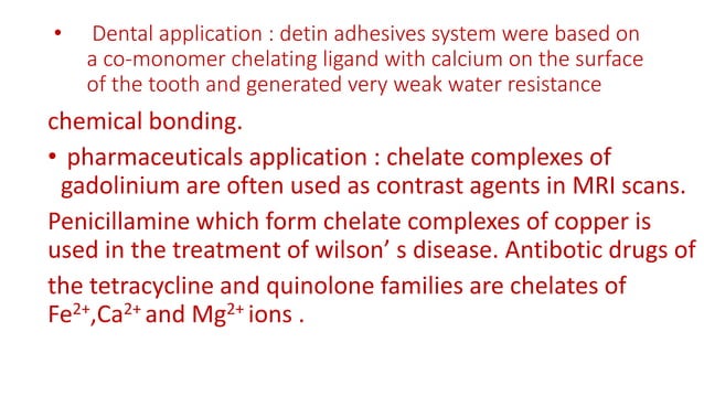 Chelating agents and it's application | PPTX