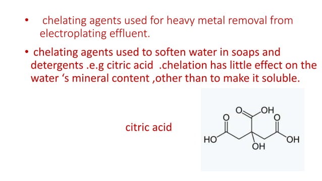 Chelating agents and it's application