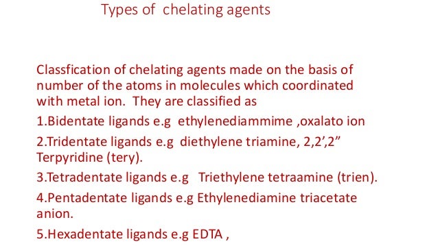 Chelating agents and it's application