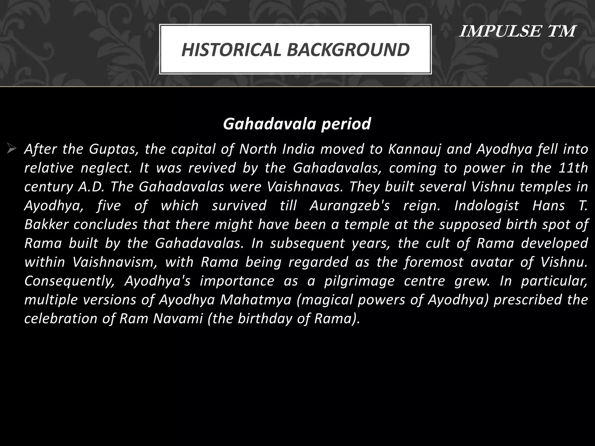 Ayodhya Dispute & Verdict | PPTX