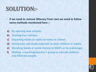 Illiteracy | PPTX