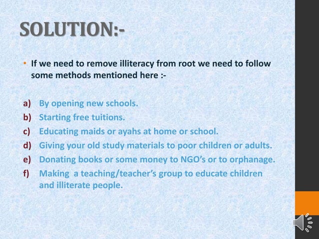 Illiteracy | PPT