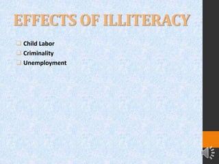 Illiteracy | PPTX
