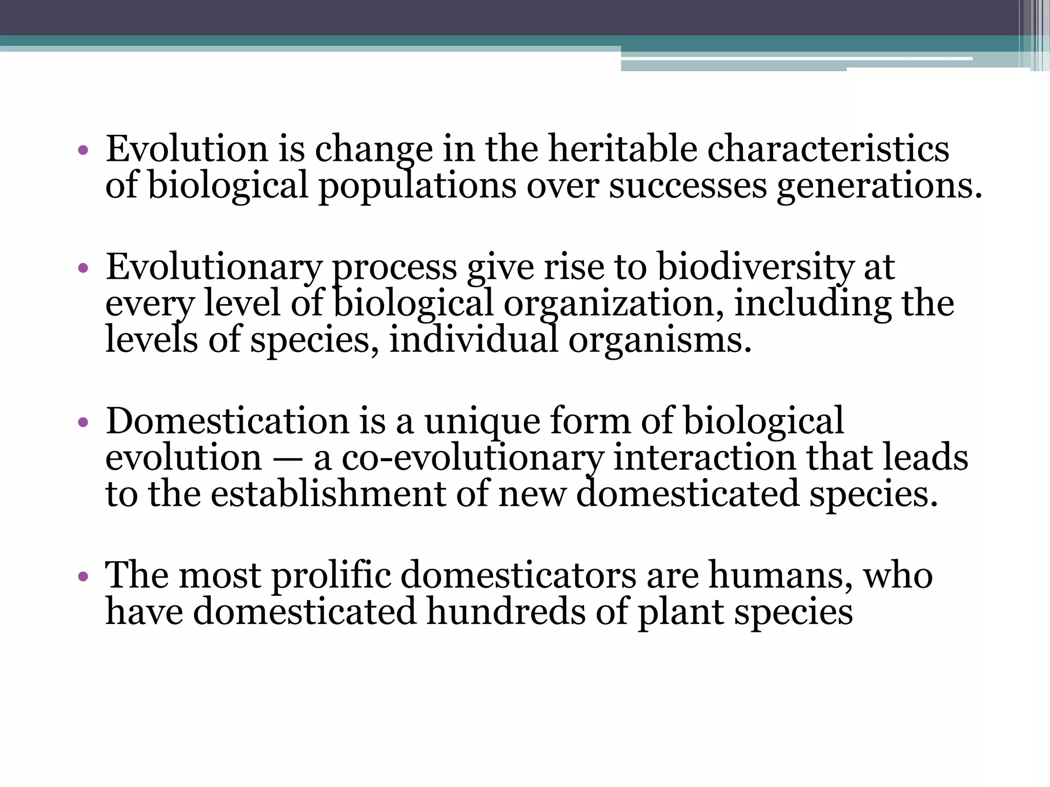 Evolution of crop species: Genetics of domestication and ...