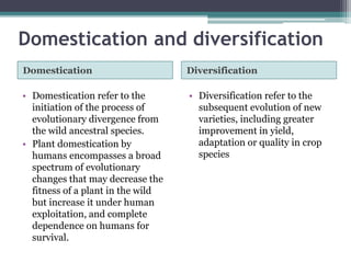 Evolution of crop species: Genetics of domestication and ...