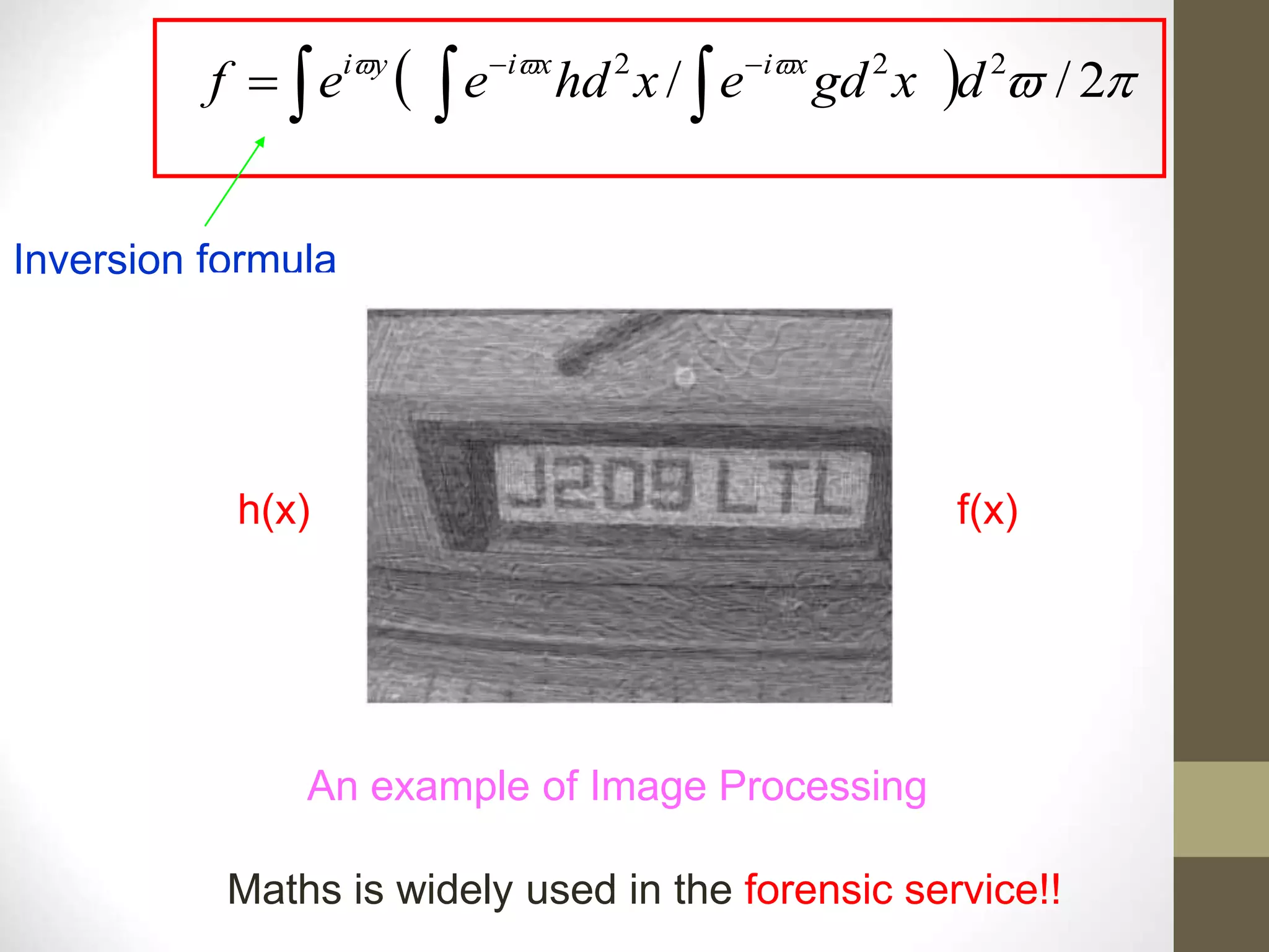 Applications of Mathematics | PPT