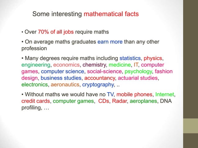 Applications of Mathematics | PPT