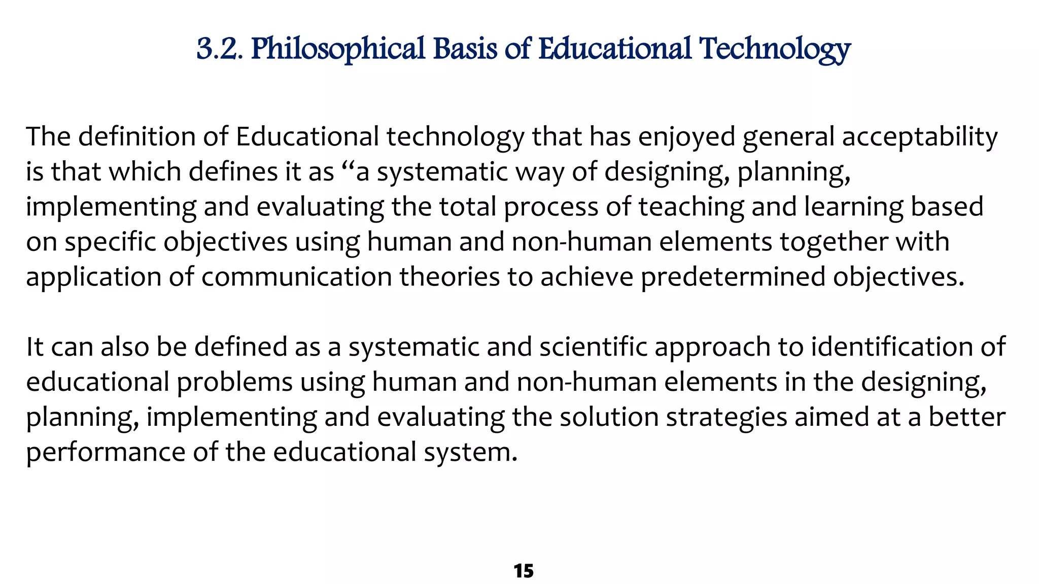 Technology in Education and Technology of Education | PPTX