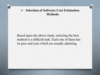 Cost Estimation methods | PPT