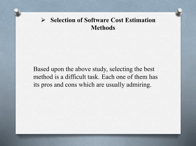 Cost Estimation methods | PPT